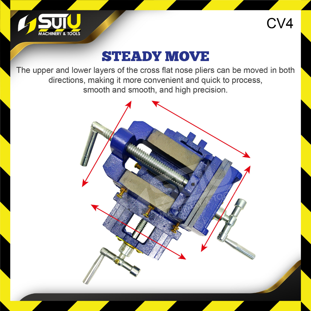 【TOP QUALITY】CV4 4" Cross Vice / Cross Drill Press Bench Vise / Bench ...