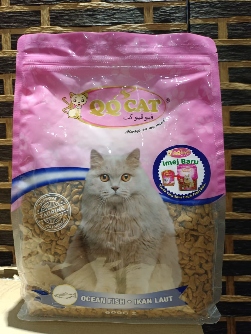 QQ Cat Dry Cat Food 900g (Zip-Lock Pack) | Shopee Malaysia