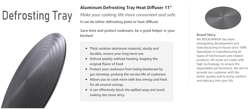 Defrosting Tray for Frozen Meat, Thawing Plate Food Defrosting Tray ...