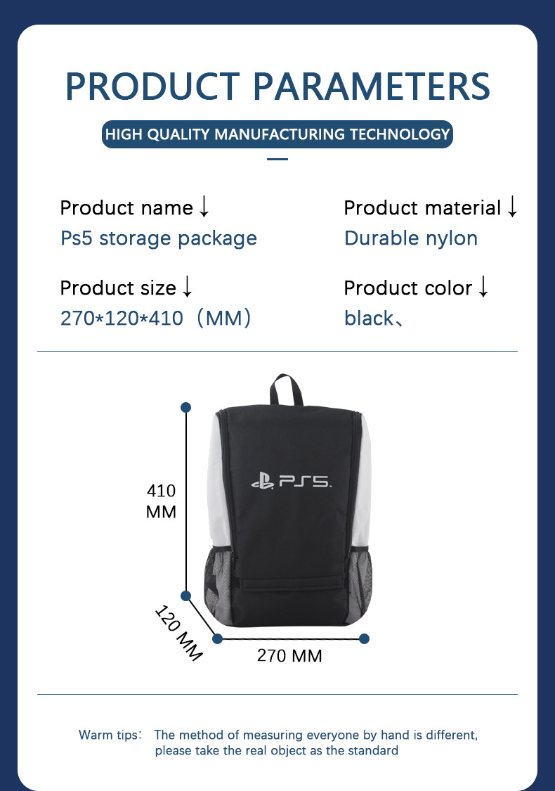 PS5/PS4 Bag Game Console Backpack for Sony Playstation 5 Console Travel Bag Host Back Pack ...