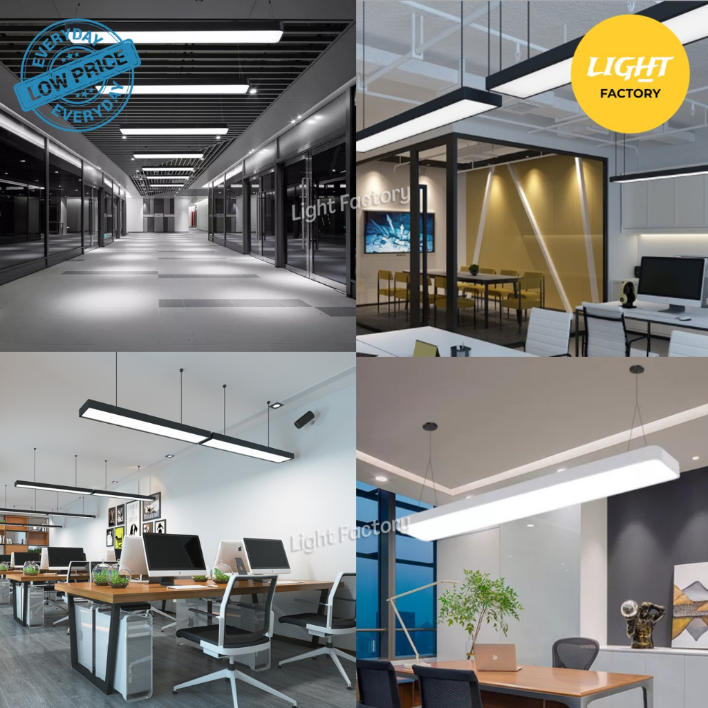 🔥NEW🔥 Full Set LED SMD Office Linear Light LED Office Pendant Lamp ...