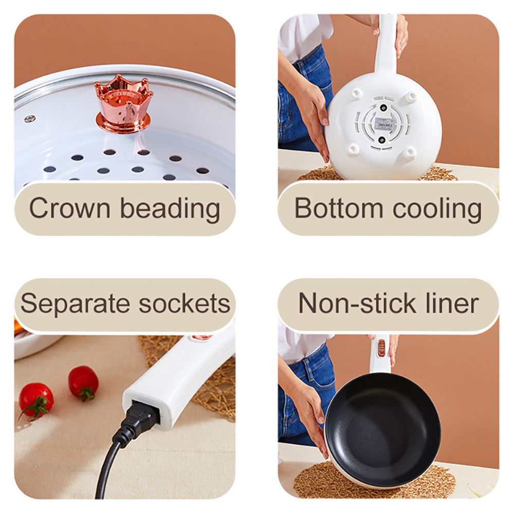 SWISS THOMAS Electric Frying Pan Non-Stick Wok Electric Cooker Cooking ...