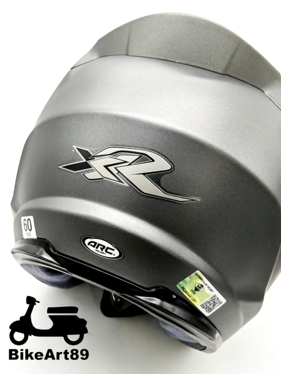 Helmet ARC XR MATT GREY With Color Visor Clear Smoke Rainbow Blue ...