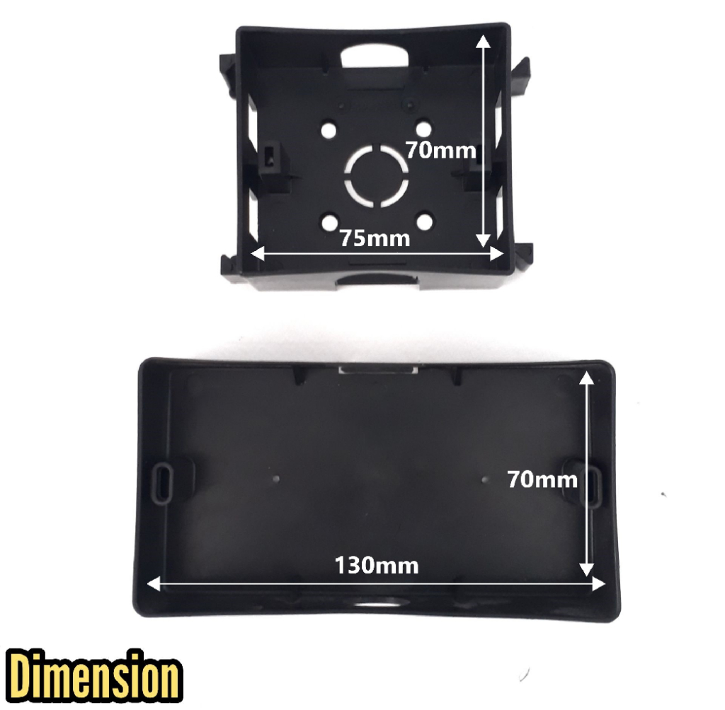 Pvc Electrical Conceal Box Black Box Base Joint Single Double Kotak ...