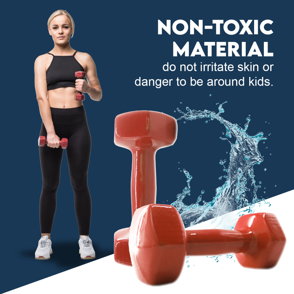 Vigor Fitness Vinyl Dumbbell Lady Dumbbell In (1 Pairs / 2 x 4kg ...