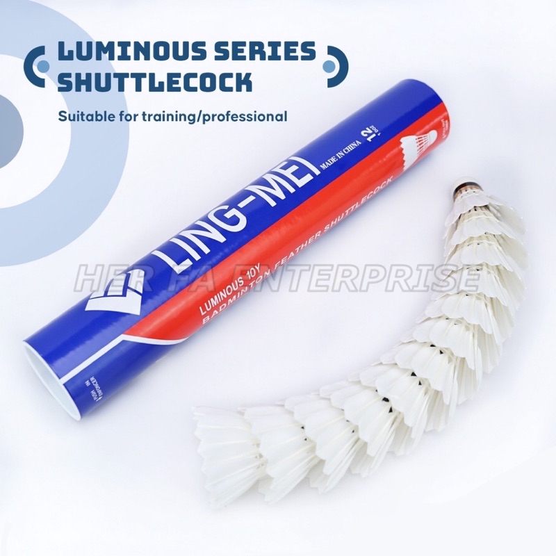 LING MEI Shuttlecock Badminton Luminous 10Y/ 8Y/ 6Y/ 4Y/ Blue/White ...