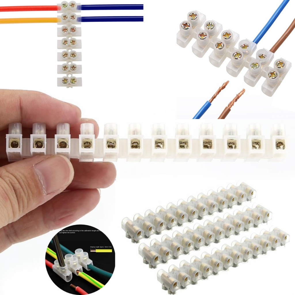 10A / 15A / 20A / 30A / 60A PVC Cable Connector Terminal Strip ...