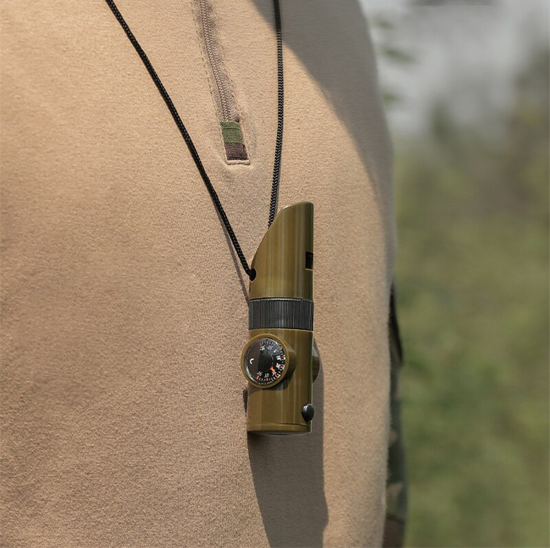 7 In 1 Survival Whistle Outdoor Emergency Whistles SOS Tools With ...