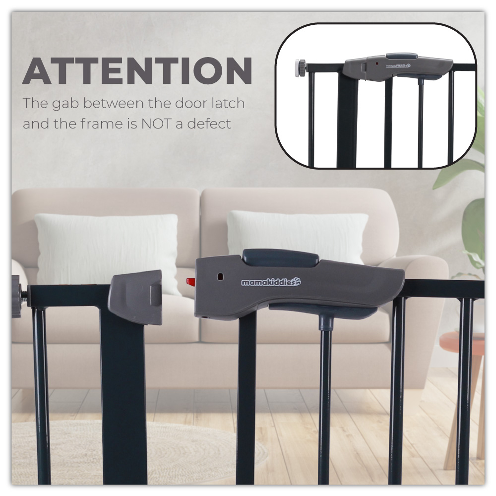 Mamakiddies 3-Lock Baby Safety Gate 75–145CM |Auto-Close,One-Hand ...