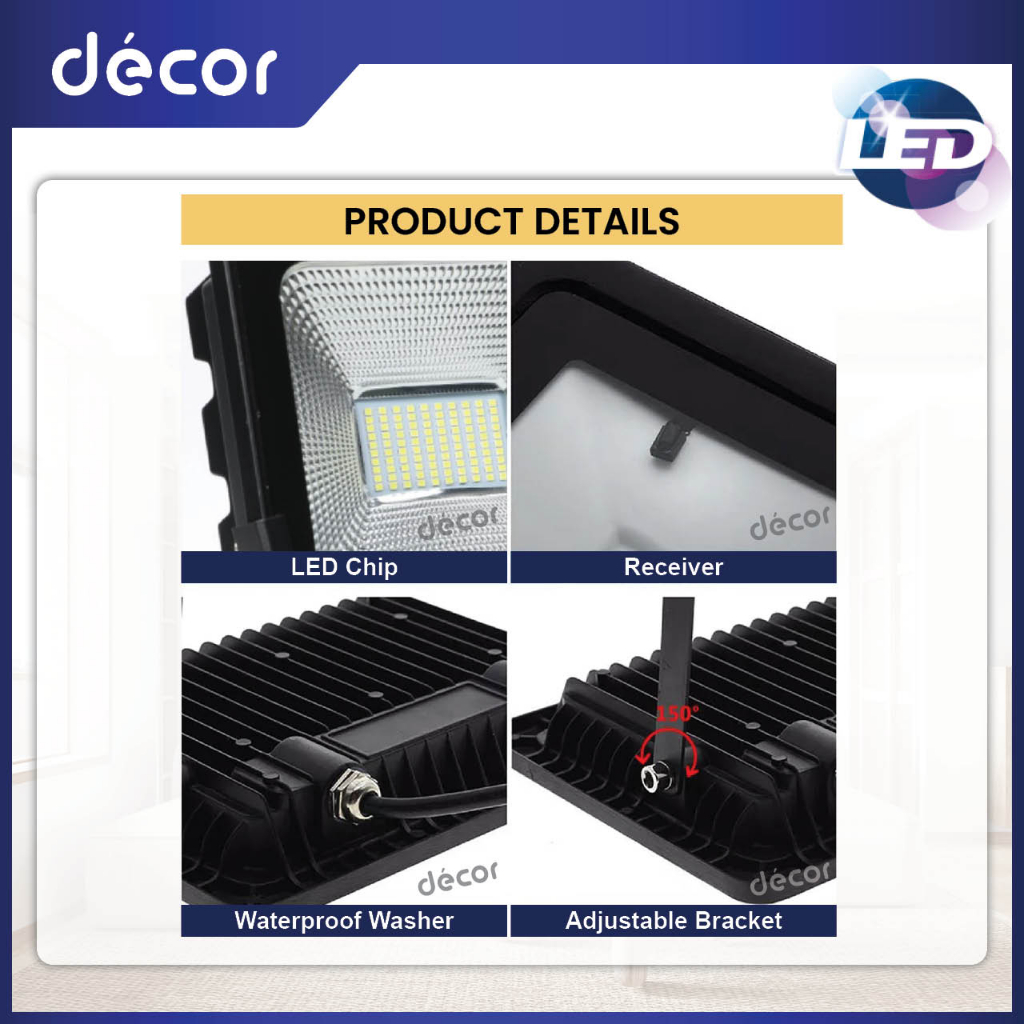 LED Flood Light 50W IP66 RGB Multi Colour Waterproof Outdoor Spotlight ...