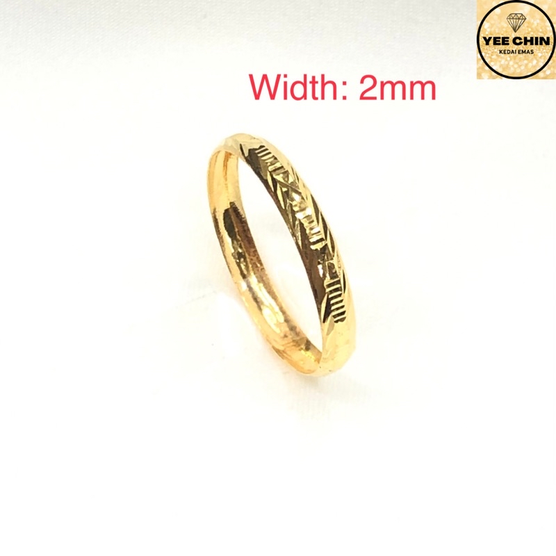 Belah Rotan Bawah 1g Cincin Emas 916/ Gold 916 Ring Below 1g | Shopee ...