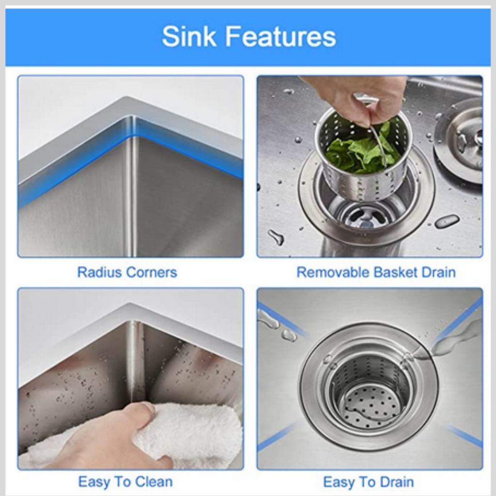 RumahAku 304 Handmade( Besar / Tebal ) Nano Black Kitchen Sink ...