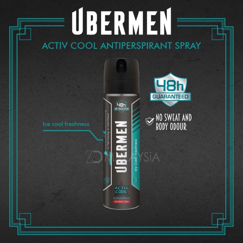 UBERMEN Activ Cool Antiperspirant Spray 150ml/UBERMEN Extreme Protect ...