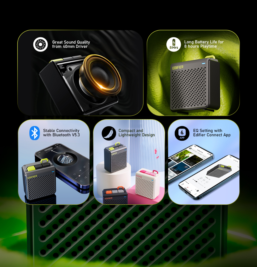 Edifier MP85 Small and Compact Sized Portable Bluetooth Speaker works ...