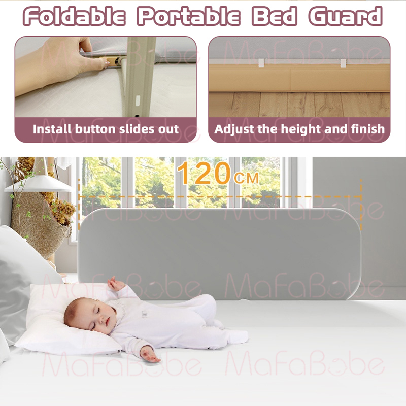 MafaBabe Bed Rail Soft Foam Children's Bed Barrier Fence Baby Bed Fence ...