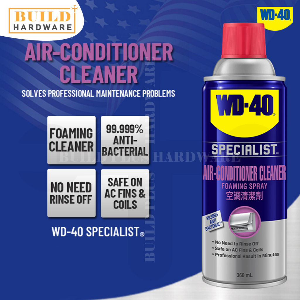 WD-40® Specialist/3-IN-ONE Professional Air-Conditioner Cleaner 360ml/331ml Foaming Spray Cuci ...