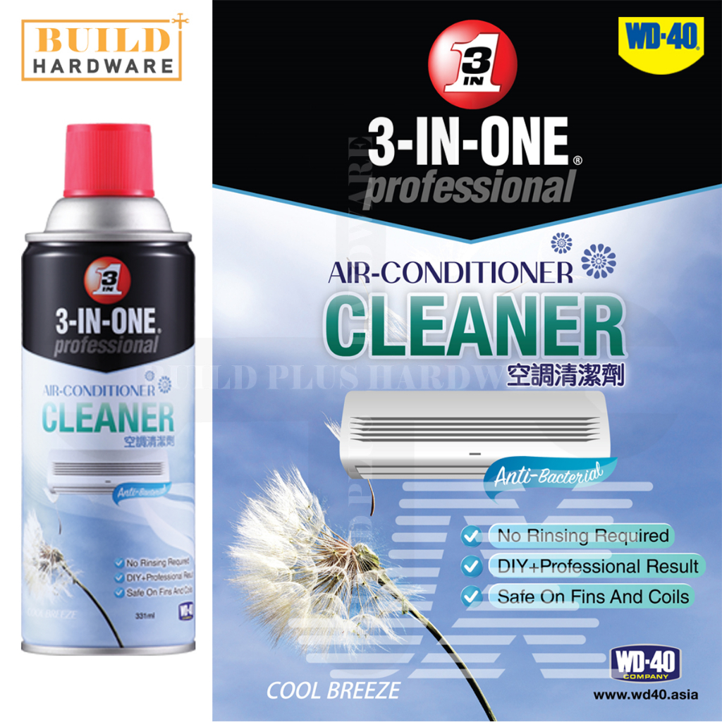 WD-40® Specialist/3-IN-ONE Professional Air-Conditioner Cleaner 360ml/331ml Foaming Spray Cuci ...