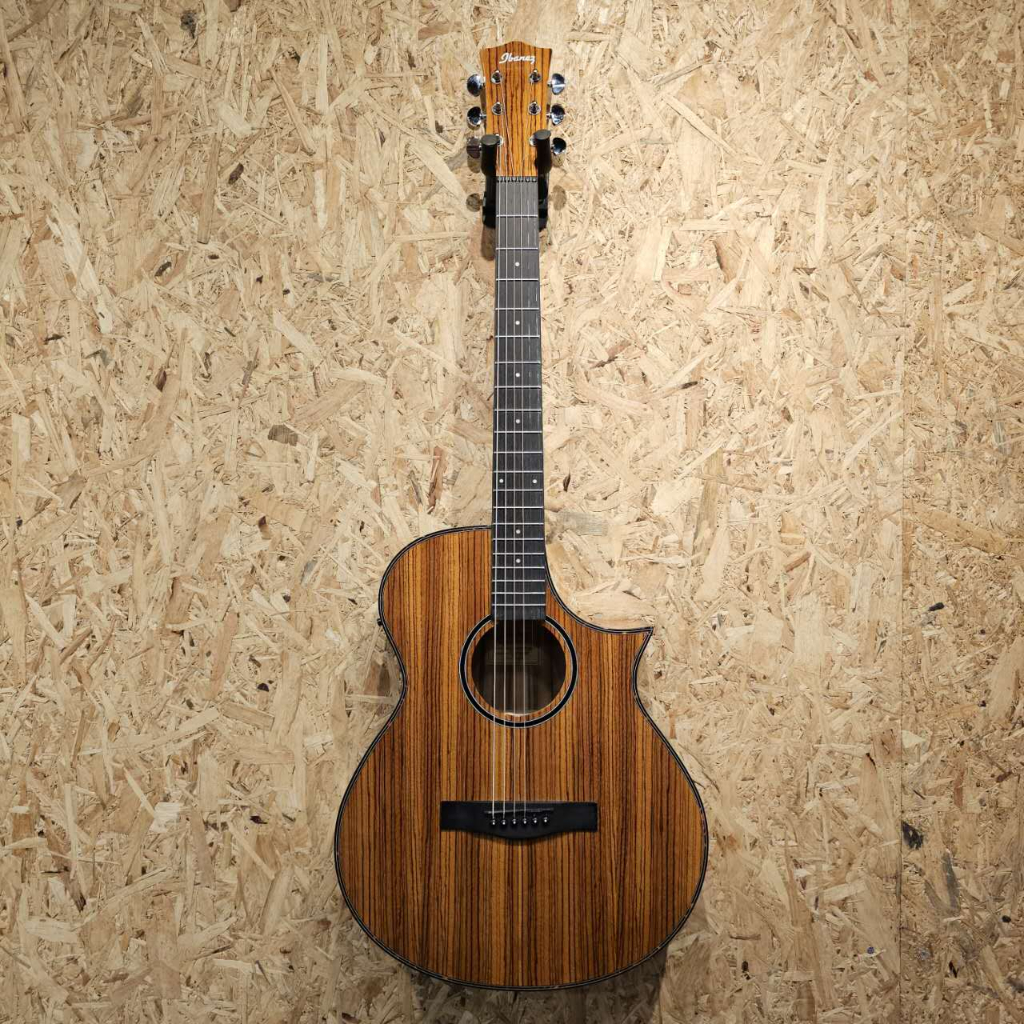 IBANEZ AEW-40ZW-NT Zebra Wood Acoustic Guitar With 7545R 4EQ Pickup ...