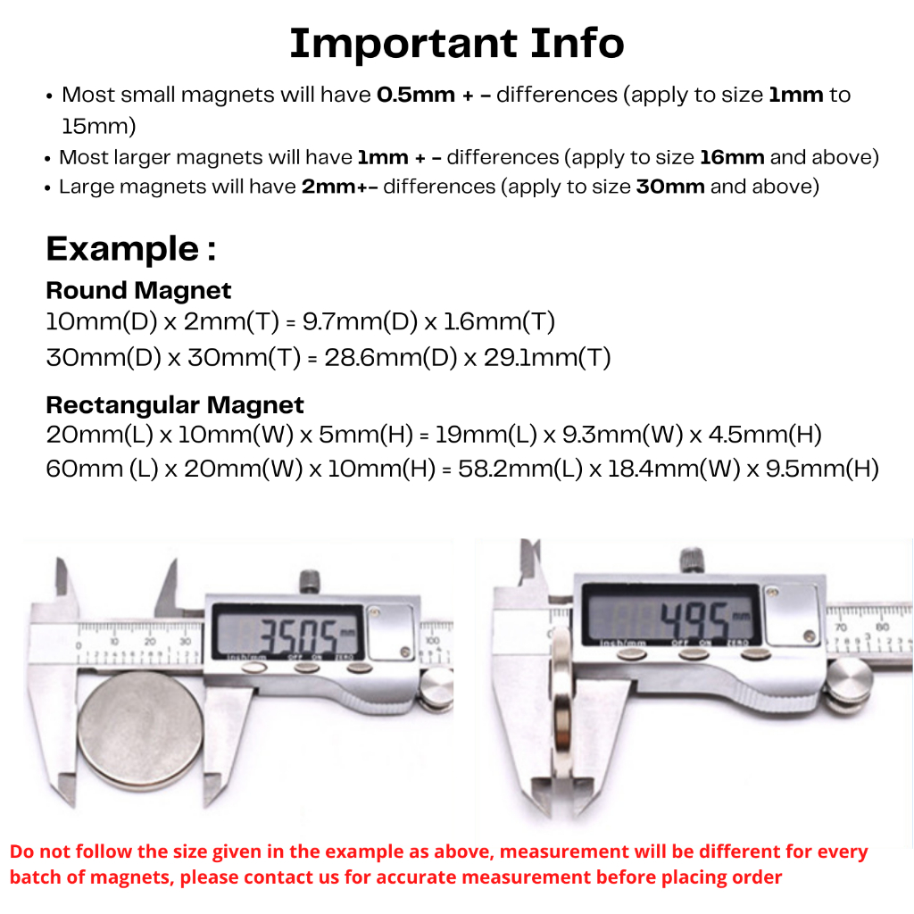 1pcs - Grade N52 Size : 50mm(L) x 20mm(W) x 5mm(T) Neodymium Rectangular Magnet | Shopee Malaysia