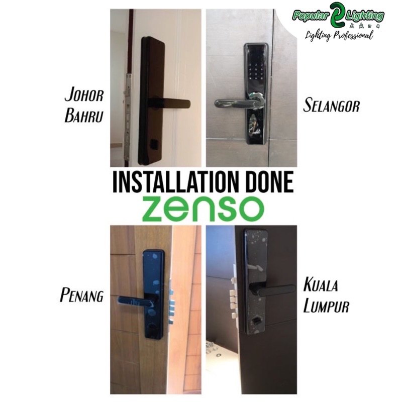 ZENSO Smart Door Lock with Install Smart Digital Lock Doorlock Password ...