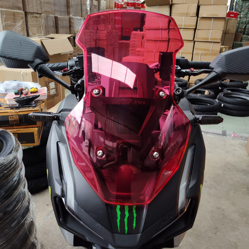 HONDA ADV150 ADV160 VISOR CARBON TECH FRONT WINDSHIELD 2TONE CLEAR ...