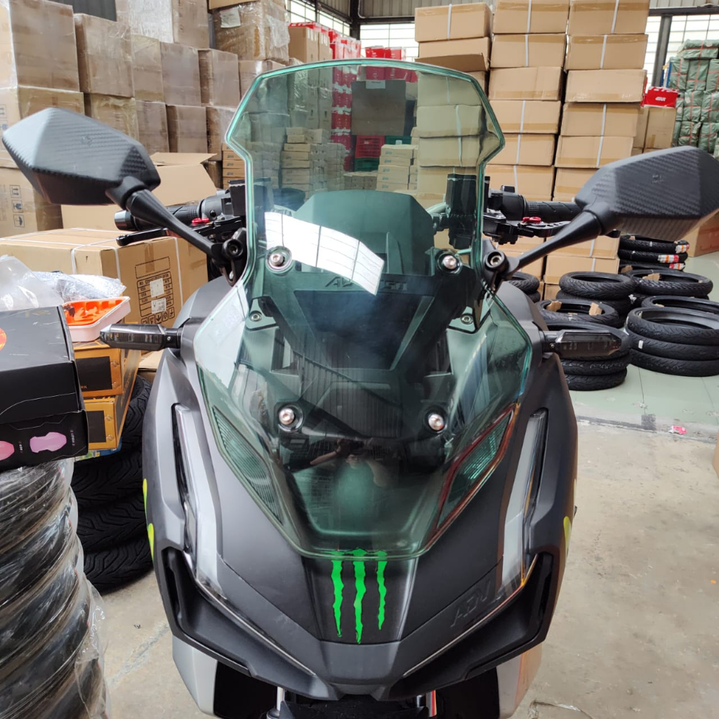 HONDA ADV150 ADV160 VISOR CARBON TECH FRONT WINDSHIELD 2TONE CLEAR ...