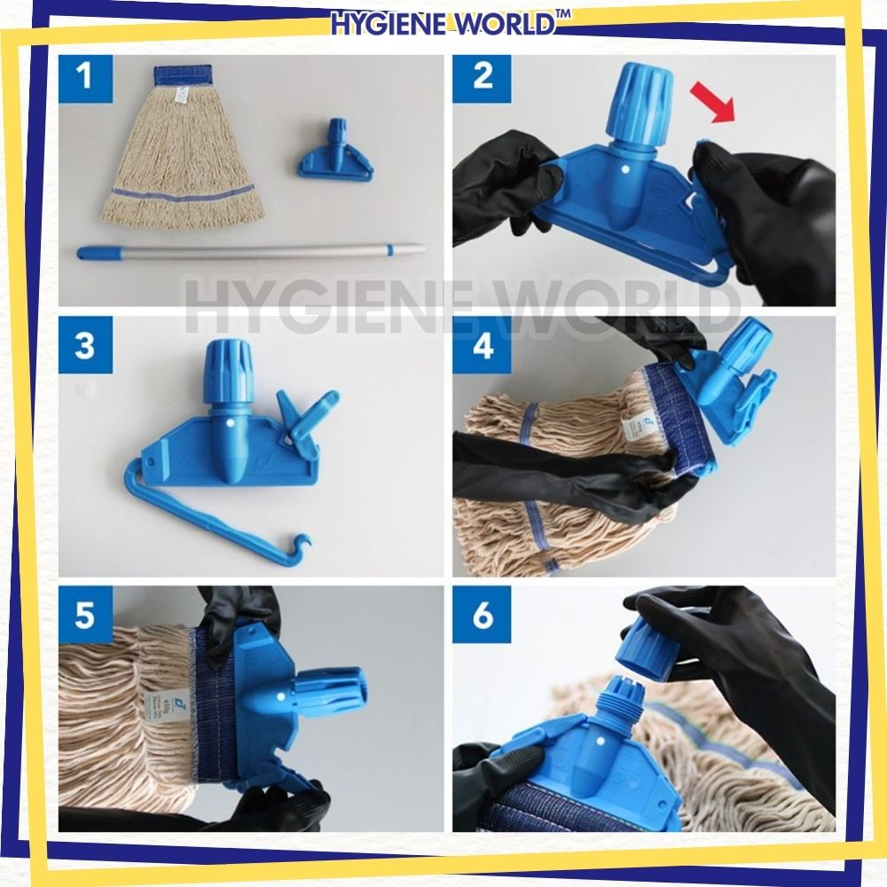 Kentucky Mop Complete with 4′ Aluminium Handle / Looped-End Floor Mop ...