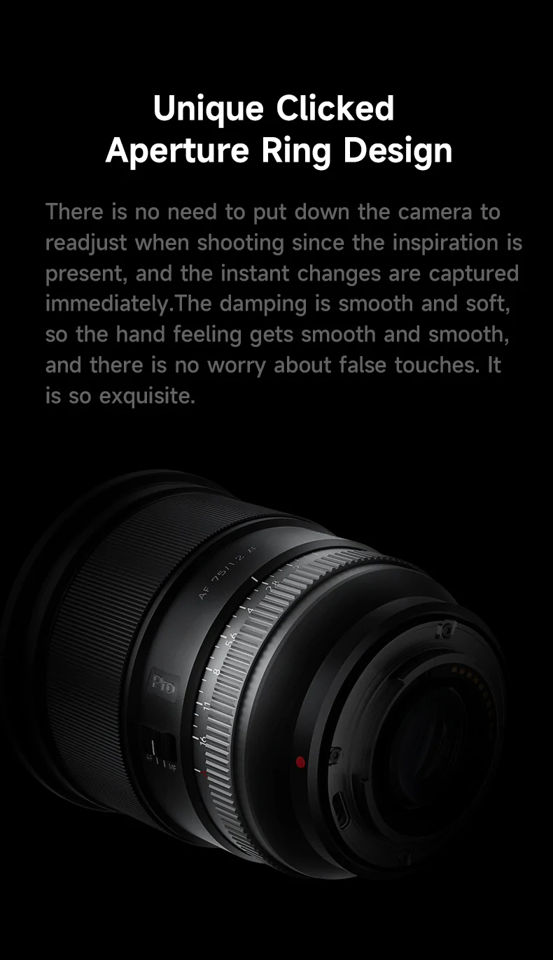 VILTROX PRO Level 75mm F1.2 XF Auto Focus Large Aperture Prime Lens Designed for Fujifilm X ...