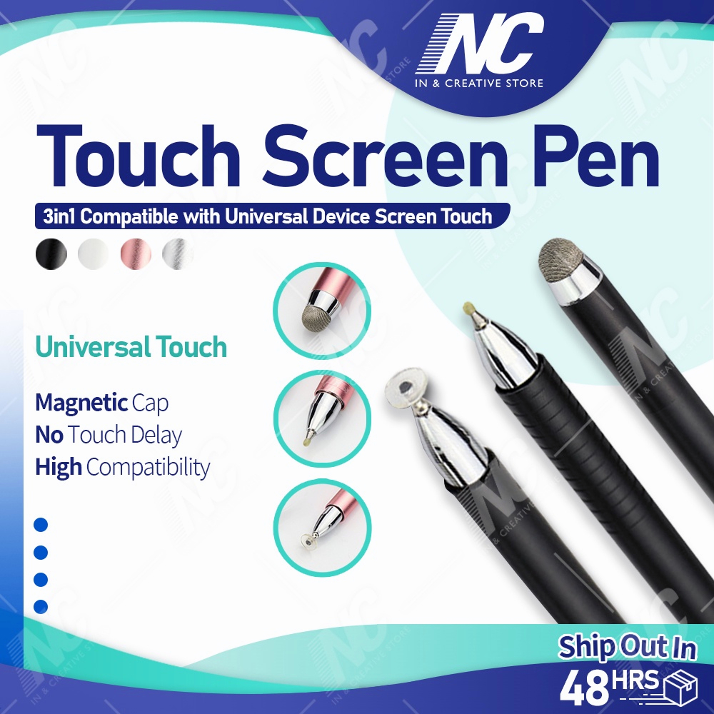 2 in 1 Universal Capacitive Pen Compatibility For iP hone Pen Android ...