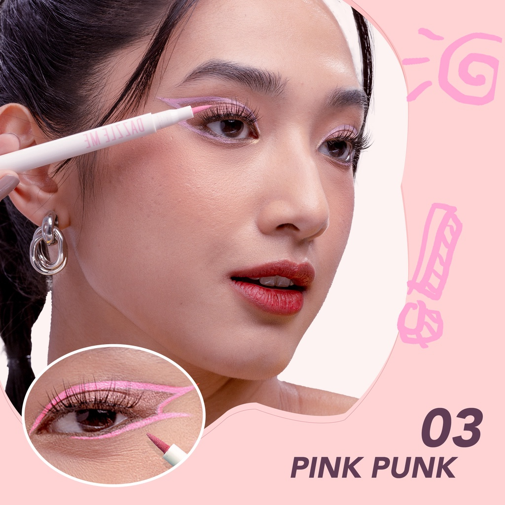 [LOCAL SHIPMENT] DAZZLE ME Color-Chic Liquid Eyeliner Colour Eyeliner ...