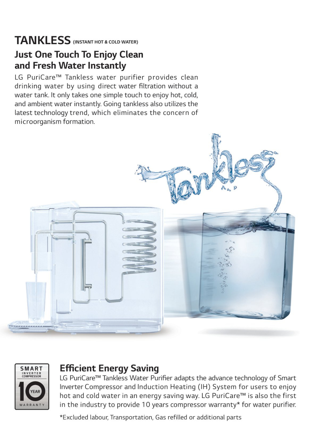 LG PuriCare WD216AN / WD516AN / WD518AN Tankless Water Purifier | Hot ...