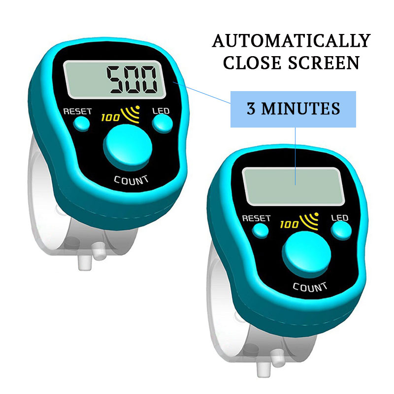 𝗪𝗜𝗧𝗛 𝗟𝗘𝗗 𝗟𝗜𝗚𝗛𝗧 》5 Digits Tashbih Finger Counter Electronic Digital LCD ...
