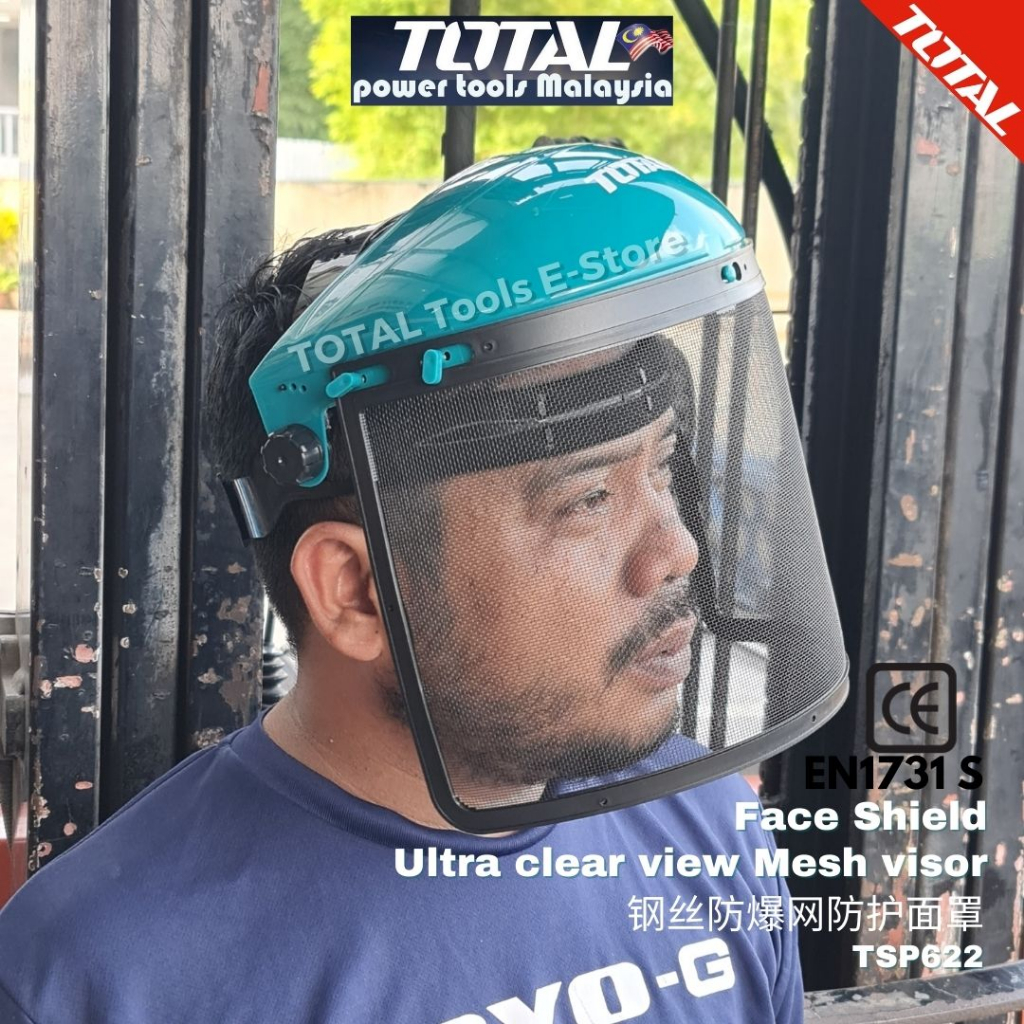 TOTAL Face Shield w/ Ultra clear view Mesh visor / Protective Mesh ...