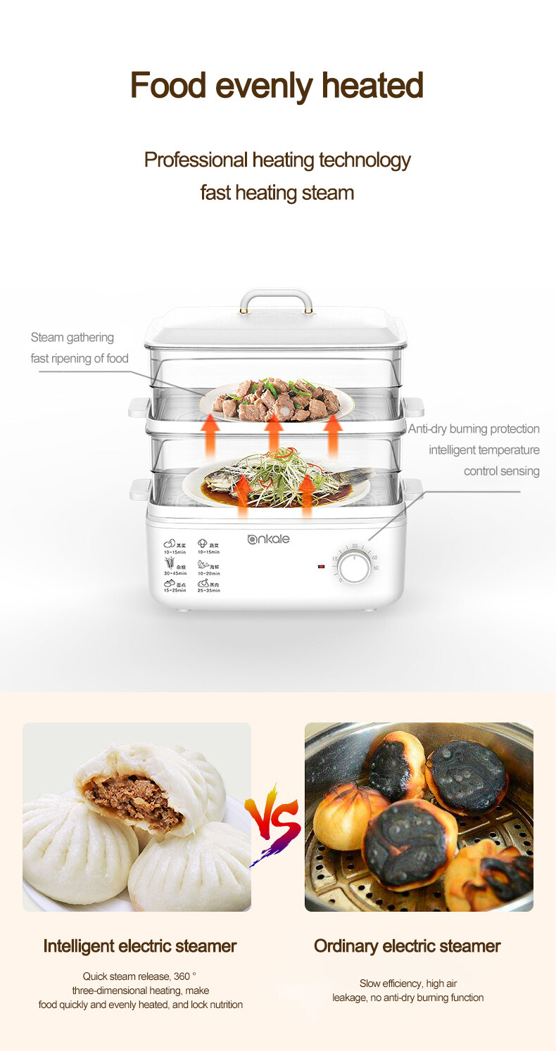 XIAOMI Free Shipping 2 Tier Food Steamer Electric Food Steamer multi ...