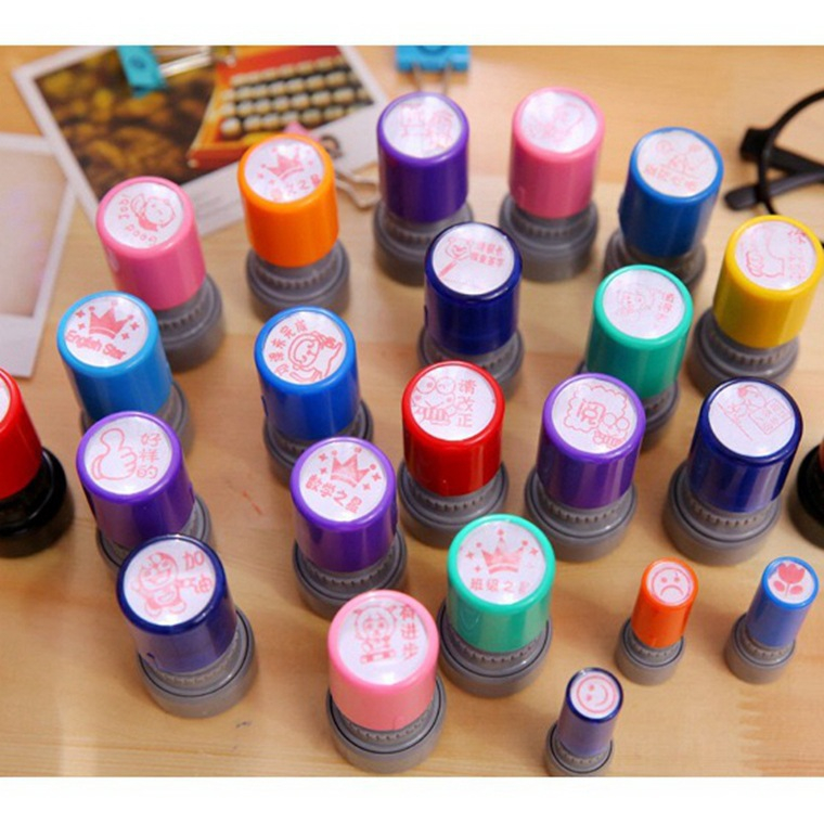 23mm Pre-ink Reward Stamp Chop / Cop Guru for Teacher For Students For ...