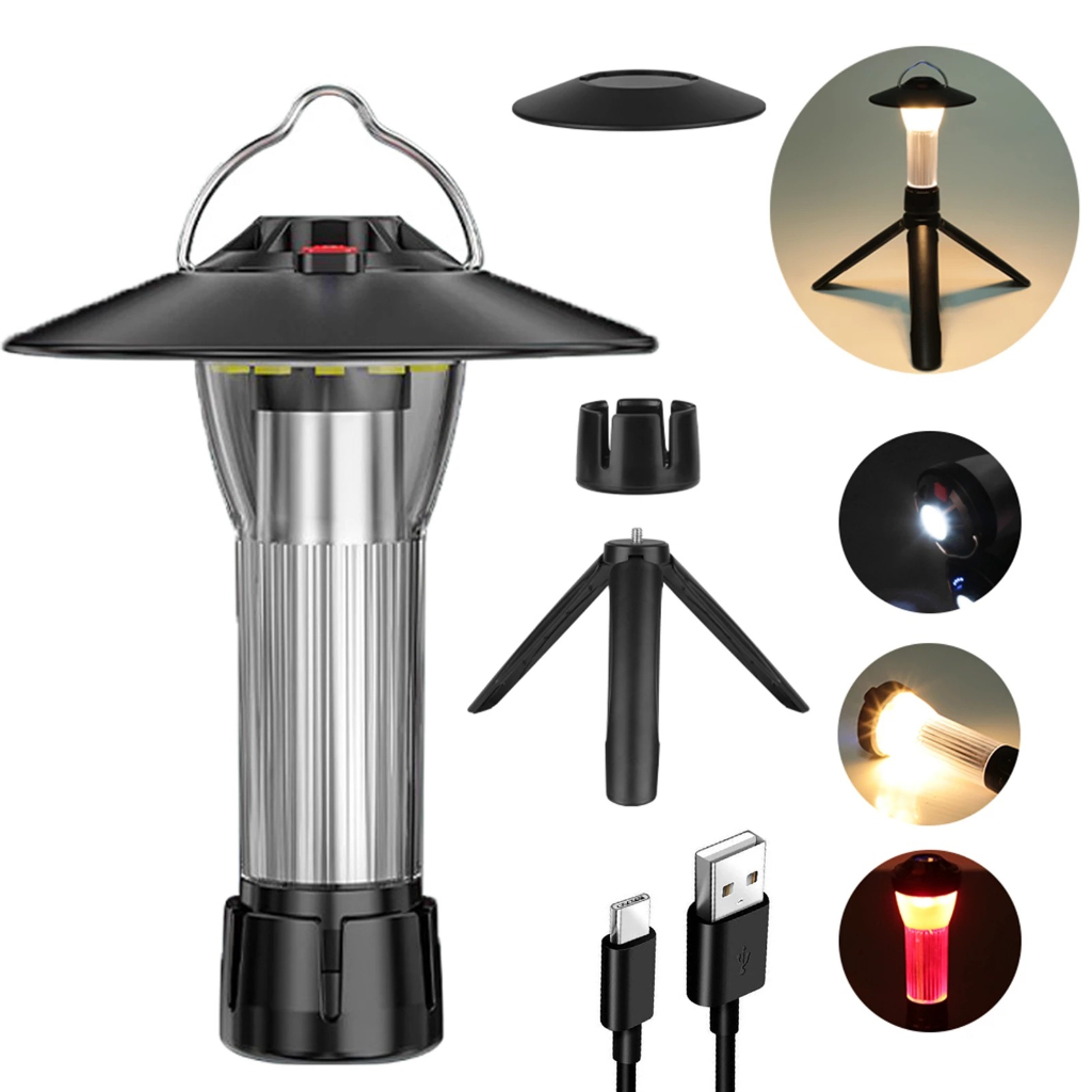 Camping Light House with Tripod Reflector Torch Flashlight Waterproof ...