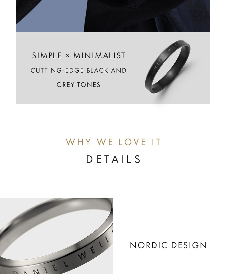 Daniel Wellington Classic Ring Black - Unisex Ring - Couple Rings ...