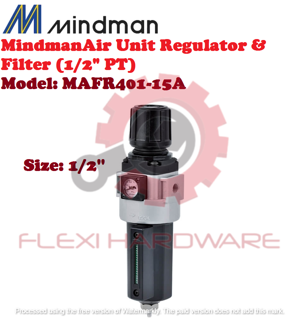 Mindman MAFR401-15A High Pressure Air Unit Regulator & Filter (1/2" PT ...
