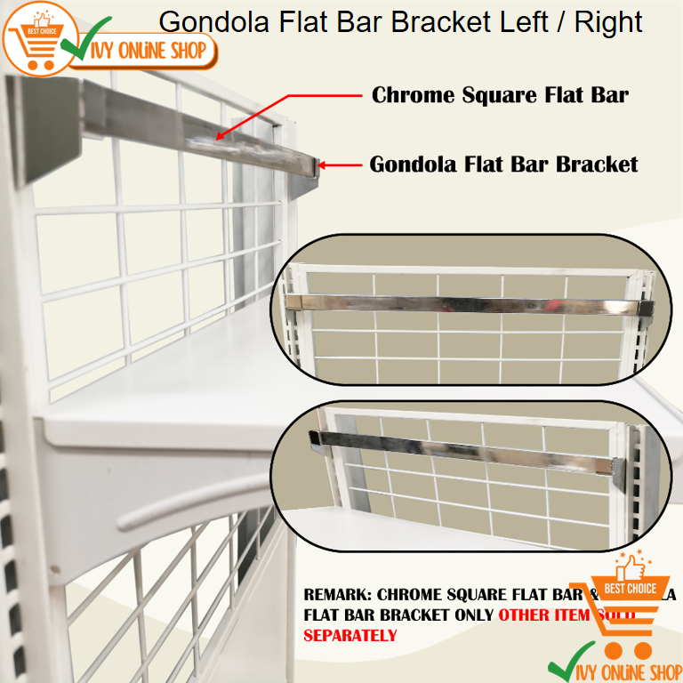 Gondola Flat Bar Bracket Lefl / Right | Shopee Malaysia