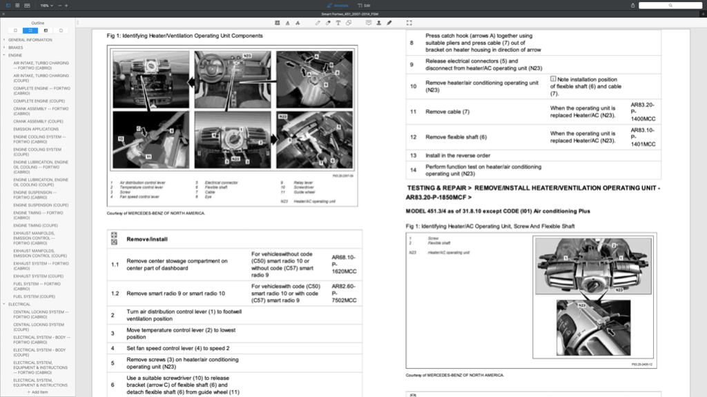 SMART FORTWO W451 (2007-2014) SERVICE WORKSHOP MANUAL | Shopee Malaysia
