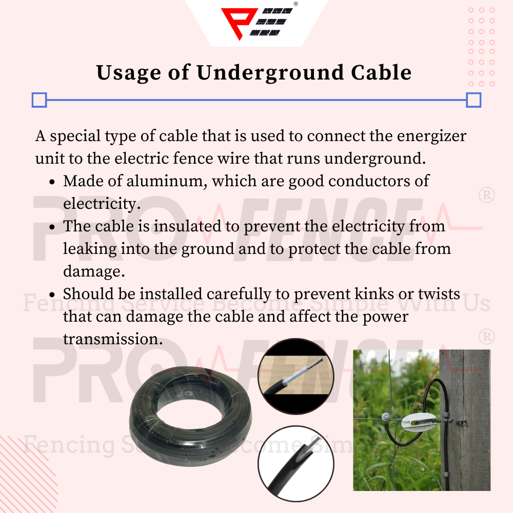 ProFence Electric Fence Underground Cable (50M 1.6MM Single Thread ...