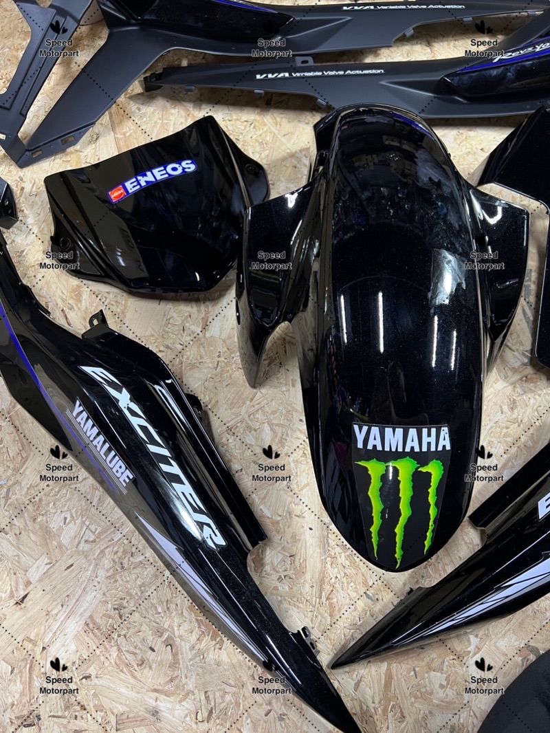 COVER SET Y16 MONSTER GP FULL BLACK | Shopee Malaysia