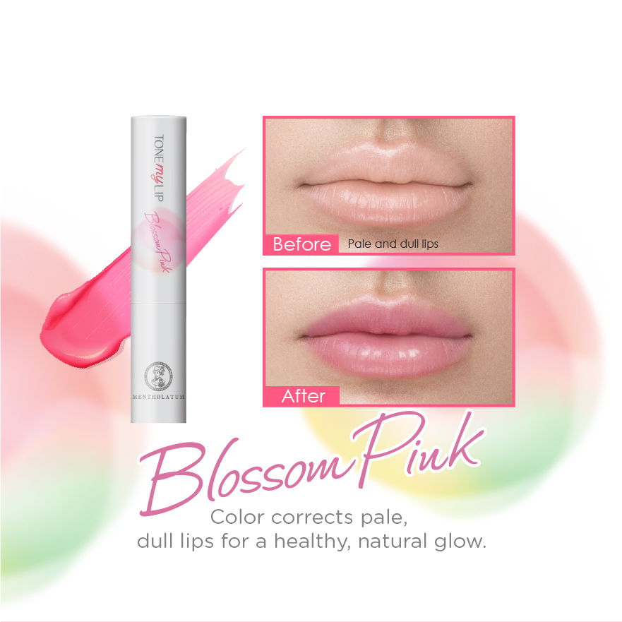 Mentholatum Tone My Lip - Blossom Pink [For Pale & Dull Lip/ Color ...