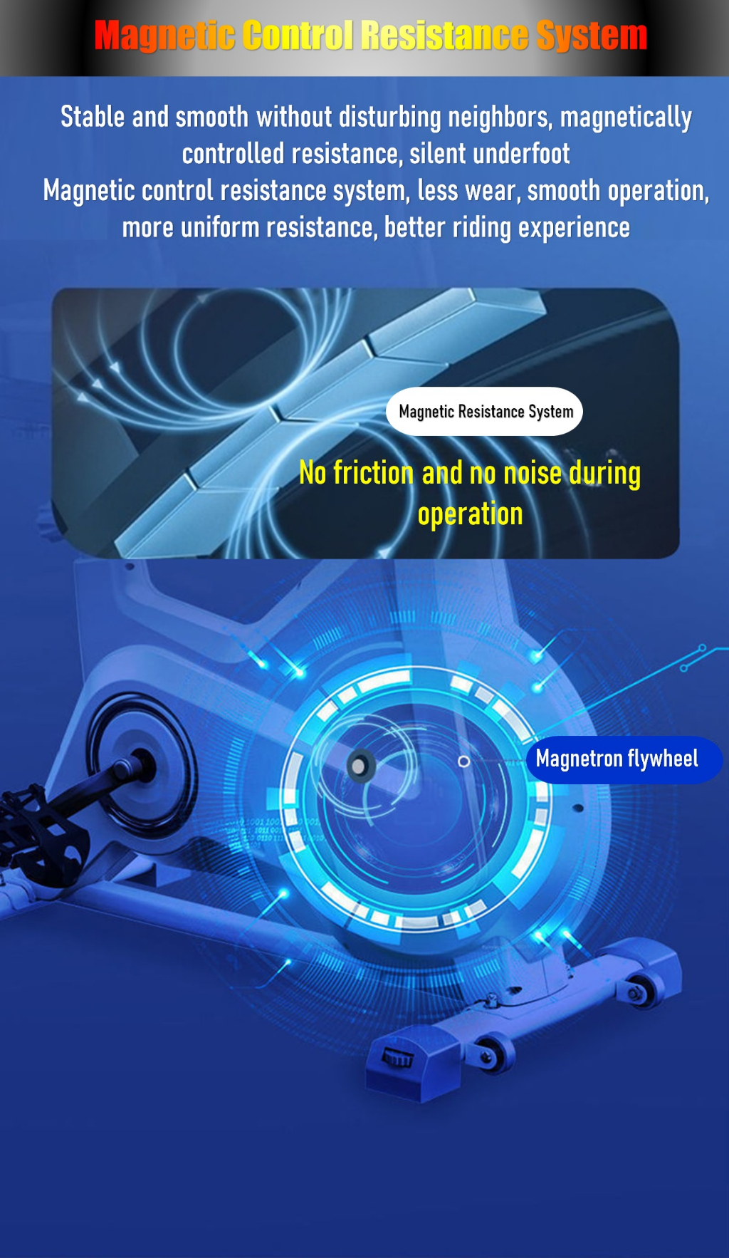 ADSports Magnetic Control Spinning Cycling Bike Exercise Bicycle ...