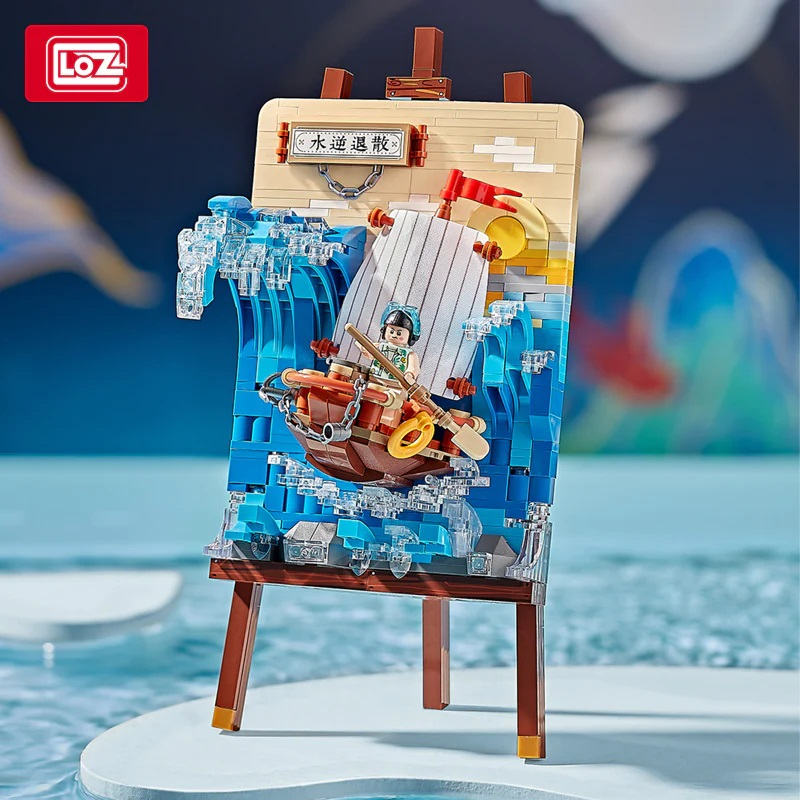 LOZ MINI Christmas Themed 3D Painting Block 1282 Sled Sleigh 1283 ...