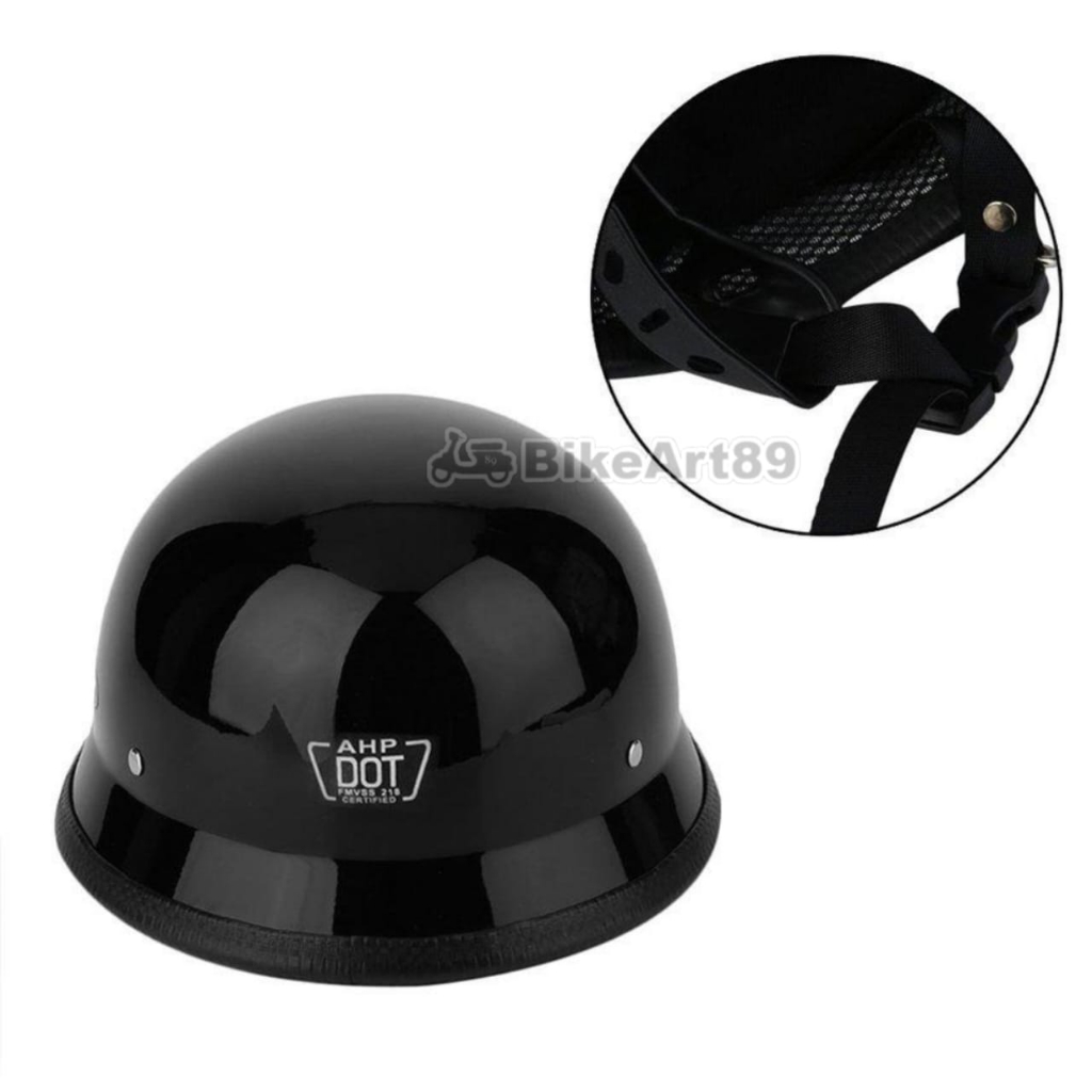 Harley Half German Helmet Retro Helmet Half Face ARMY STYLE RETRO ...