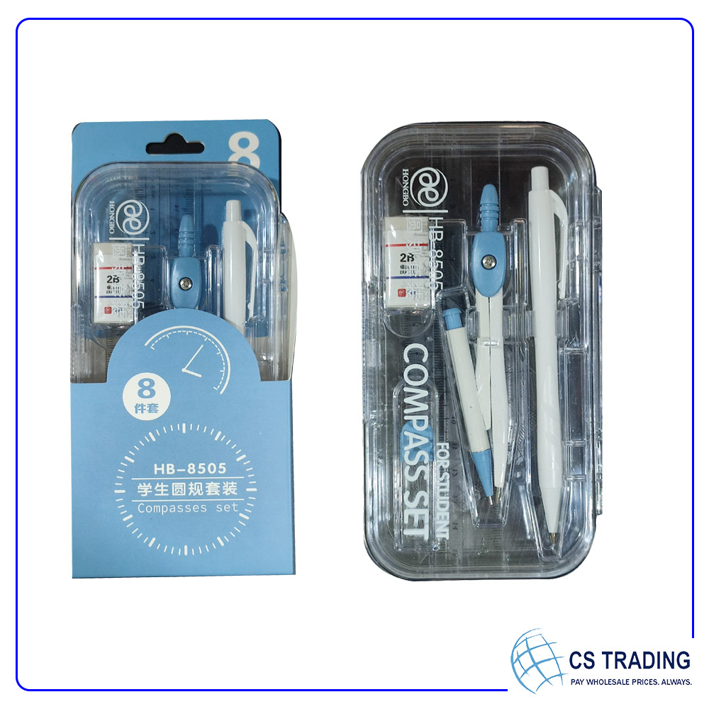 Student Compass Set Math Set Geometry 7-Piece / 8-Piece Kompas Belajar ...