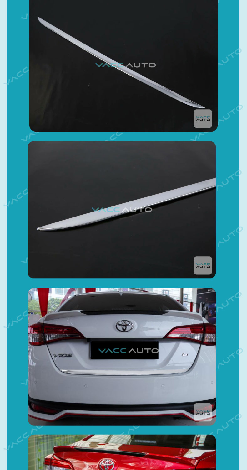 Toyota Vios NSP151 Rear Bonnet Chrome Lining Tail Gate 2019-2023 NSP151 ...