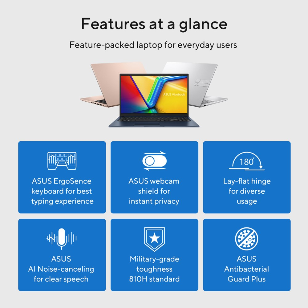 ASUS Vivobook 15 (A1504) ABQ350WS/ABQ353WS// Intel 13th Gen/ 8GB RAM ...