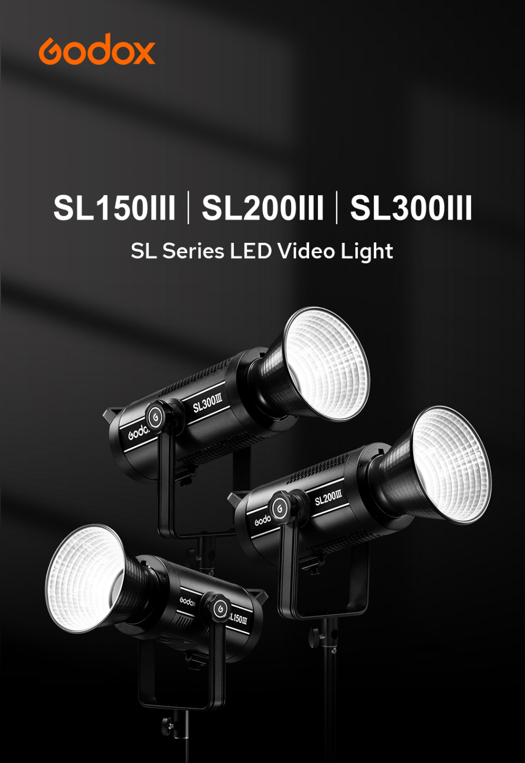 Godox SL200III 200W 5600K White Version LED Video Light Bowens Mount ...